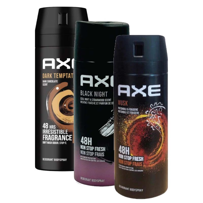 Axe Deodorant Body Spray Assorted 3 x 150ml