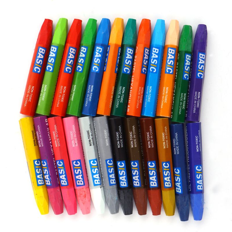 Basic Oil Pastel 24 Colour Pack