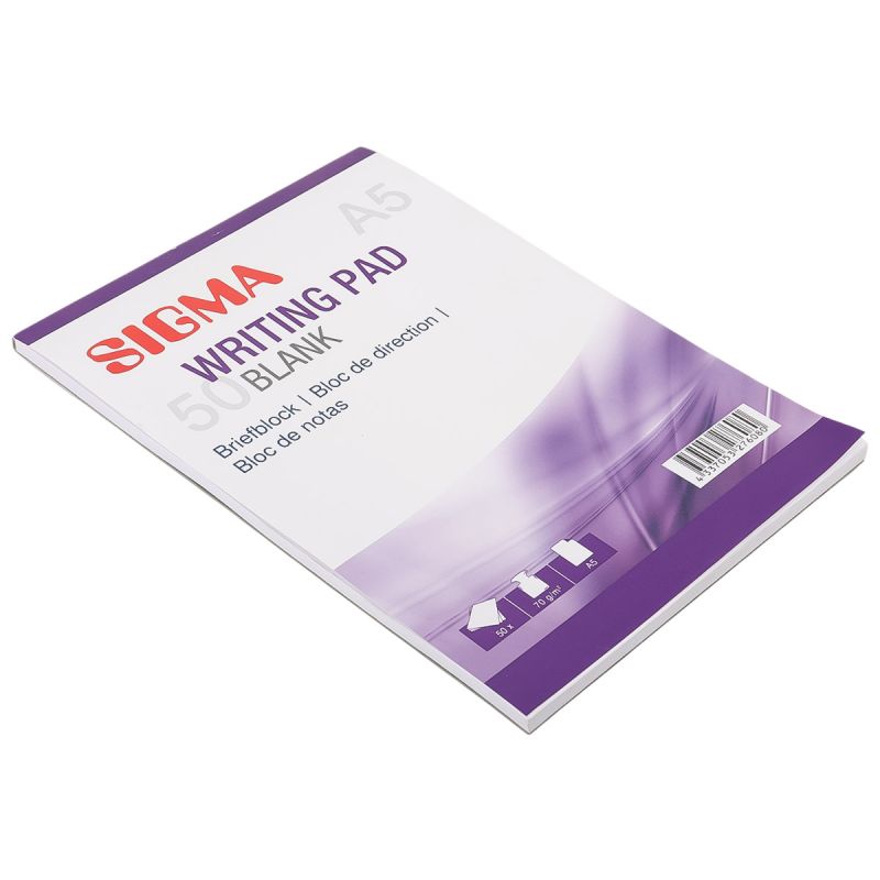 Sigma Writing Pad 100 Blank A5