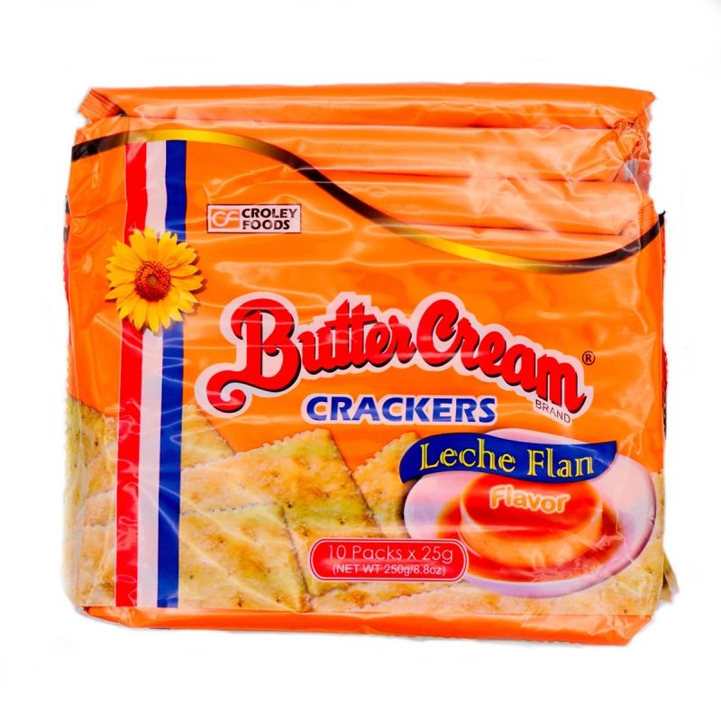Croley Foods Butter Cream Crackers Leche Flan Flavor 10x25g