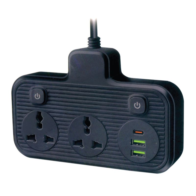 Power Extension USB 2 Meter Black 13555 A21