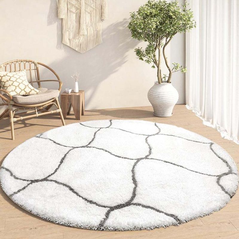 Luxury Pattern and High-Quality Round Rugs Shaggy Rug, High Pile Rugs ...