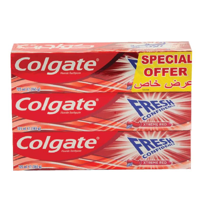 Colgate Toothpaste Xtreme Red 3x125ml