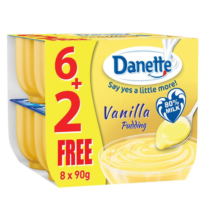 Danette Vanilla 90Gm 6+2 Free