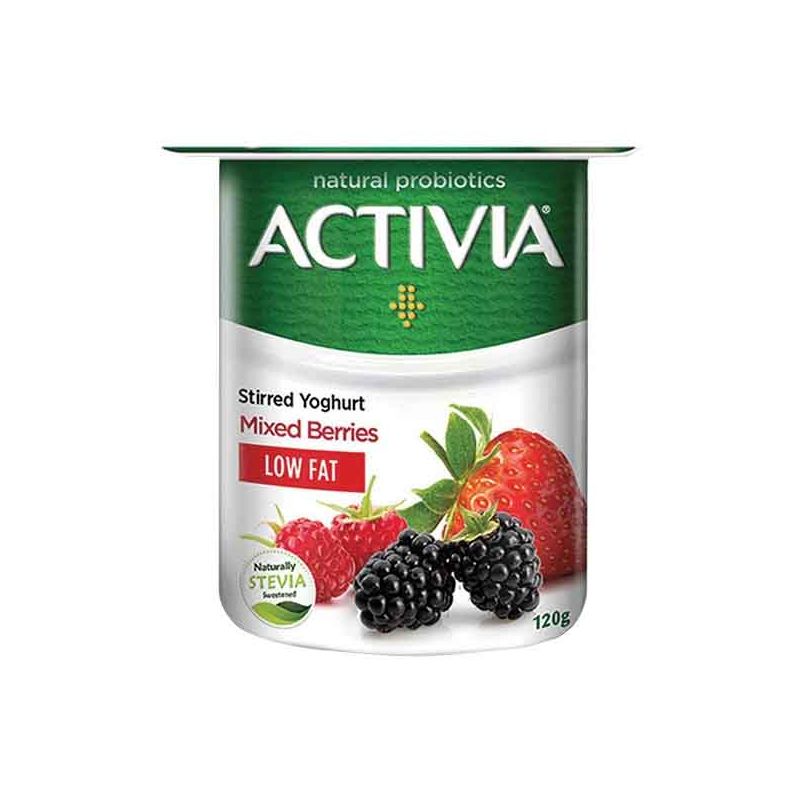 Activia Yoghurt Low Fat Mixed Berries 120g