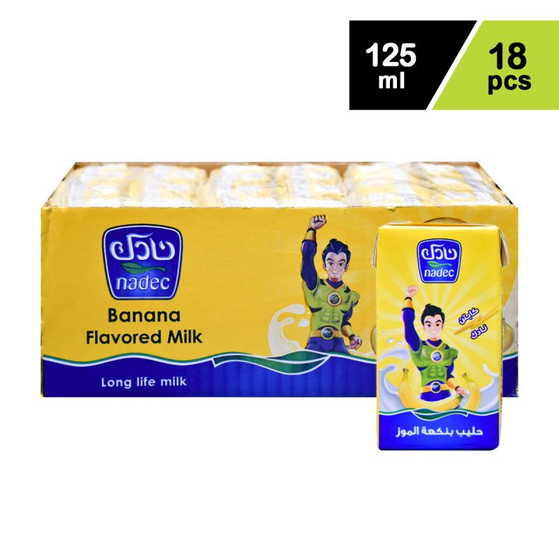 Nadec UHT Milk Banana 18X125ml