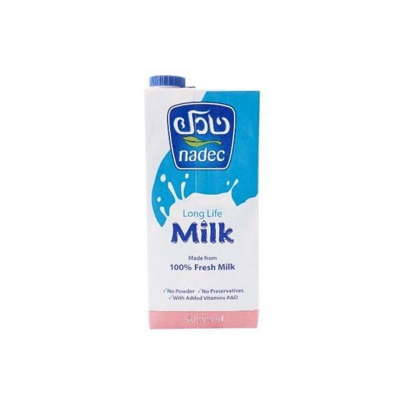 Nadec Uht Milk Skim 1Ltr