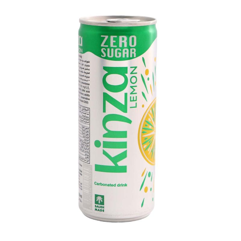 Kinza Lemon Carbonated Drink Zero Sugar 250ml