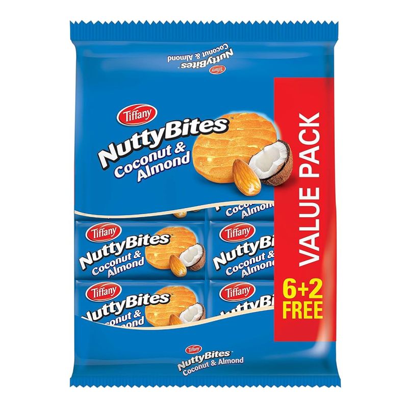 Tiffany Nutty Bites Coconut & Almond Biscuits 8x72g
