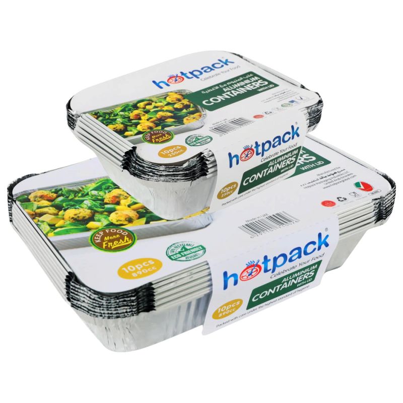 Hotpack Aluminum Containers 2x10 pieces