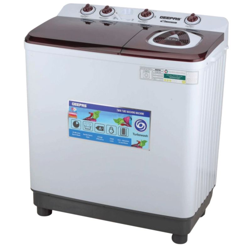 Geepas Washing Machine Twin Tube 9kg GSWM18042