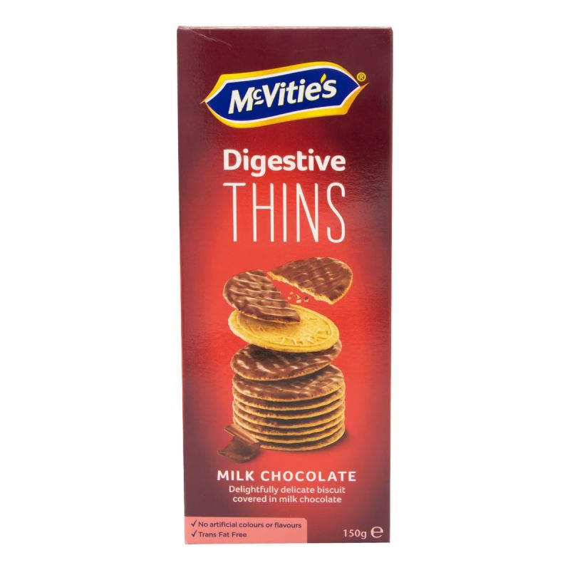 Mcvities Digestive Thins Milk Chocolate 150g