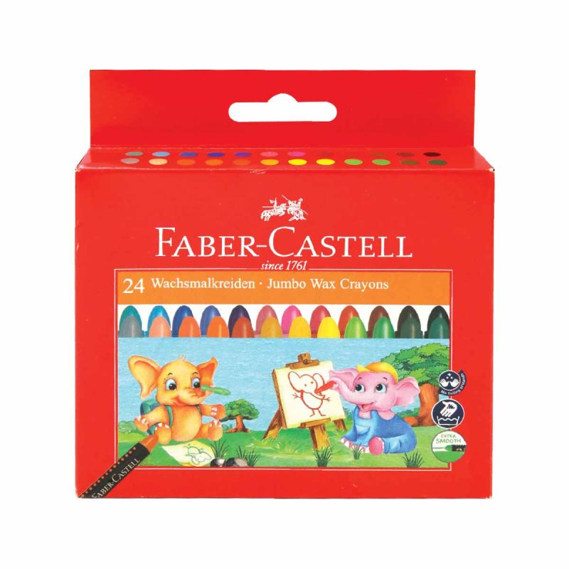 Faber Castell 24 Jumbo Wax Crayons