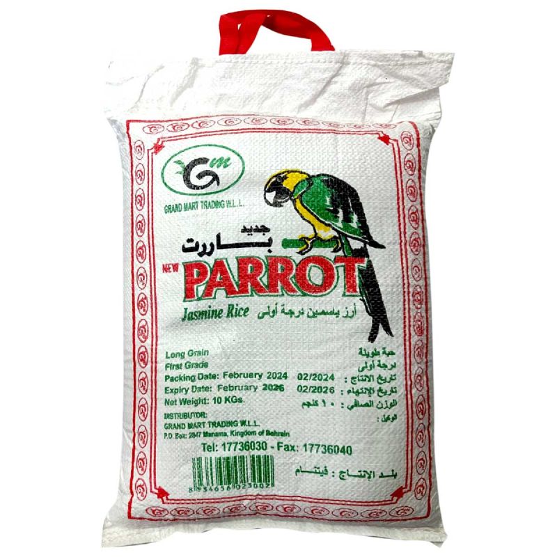 Parrot Jasmine Rice Long Grain 10kg